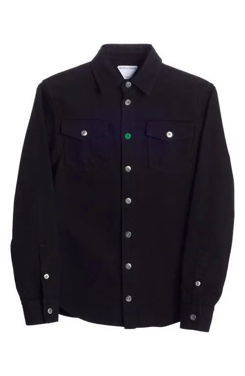 Bottega Veneta Parakeet Denim Button-up Shirt