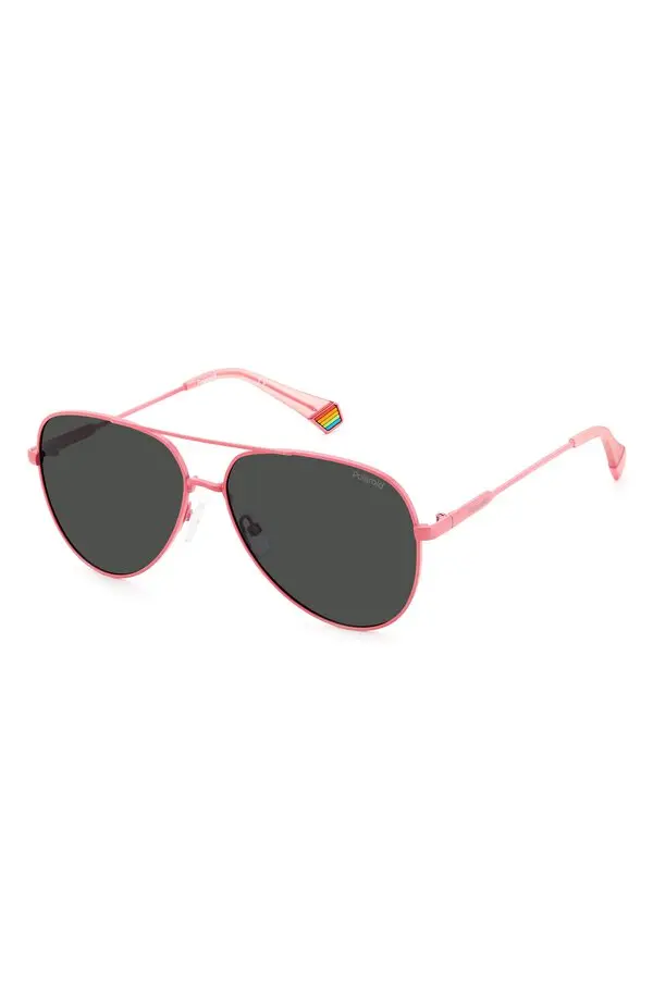 POLAROID 60mm Polarized Aviator Sunglasses