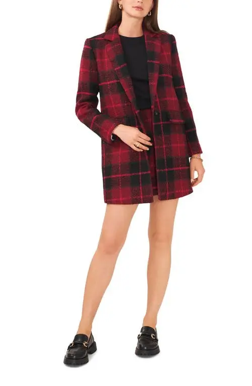 1.State One-button Plaid Jacket