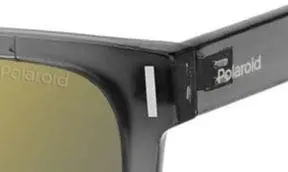 POLAROID 54mm Polarized Square Sunglasses - Grey/ Grey Gold Multilayer