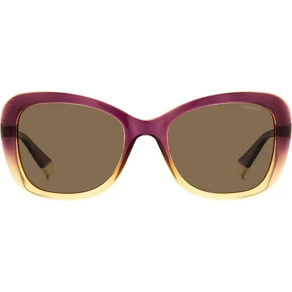 POLAROID 53mm Polarized Cat Eye Sunglasses - Violet Beige/bronze Polarized