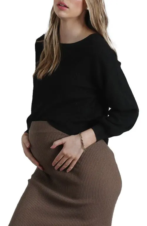 ANGEL MATERNITY Knit Crop Top