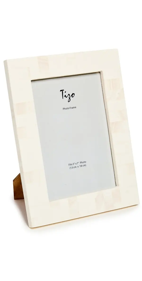 TIZO DESIGN Resin Block Frame White 5x7 - Bone Resin
