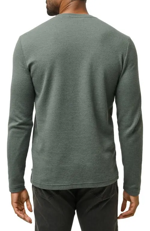 Travis Mathew Cloud Waffle Crewneck Tee - Dark Olive