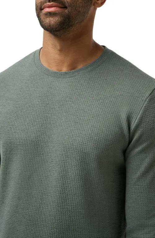 Travis Mathew Cloud Waffle Crewneck Tee - Dark Olive