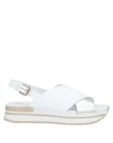 Hogan Leather Sandals - White