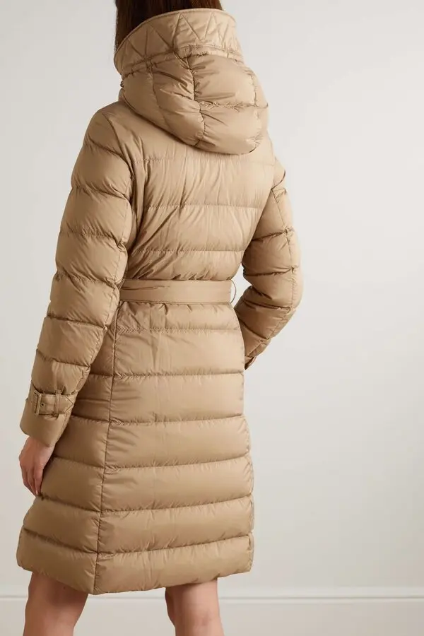 Burberry Hooded Quilted Shell Down Coat