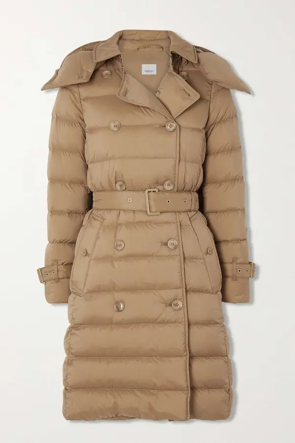 Burberry Hooded Quilted Shell Down Coat