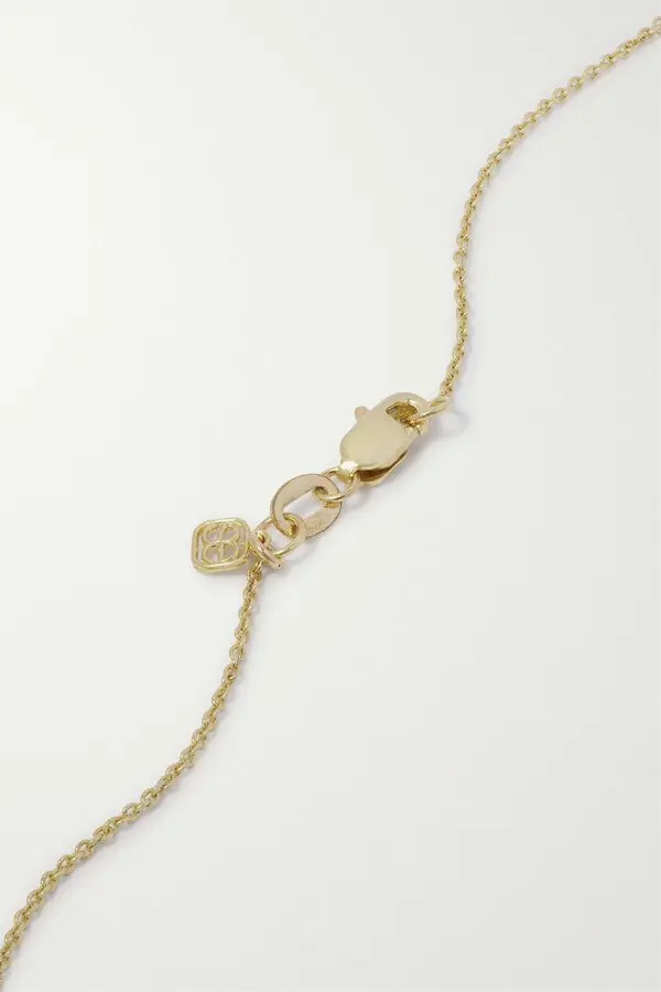 SYDNEY EVAN Small Eye 14-karat Diamond Necklace