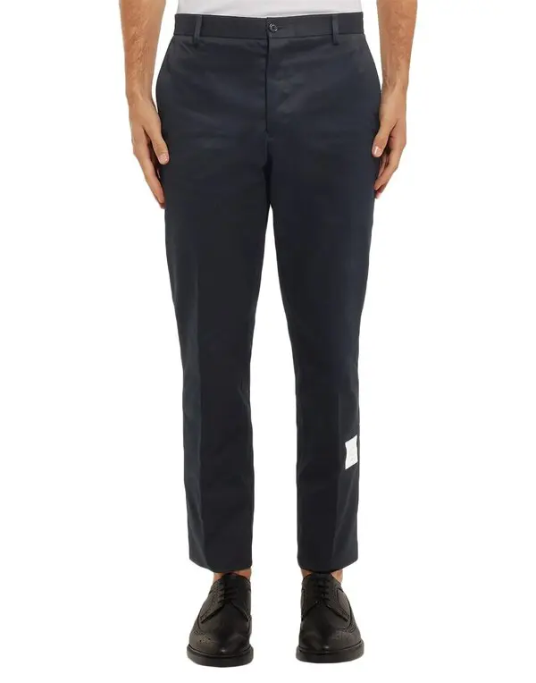 Thom Browne Cotton Twill Straight Leg Pants - Blue