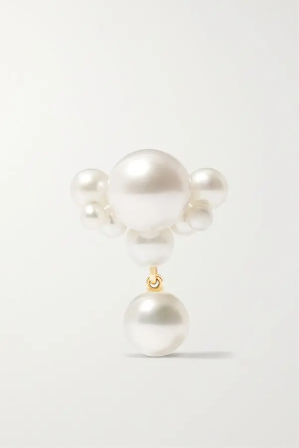 Sophie Bille Brahe Grande Chambre De Perle Single Earring - White