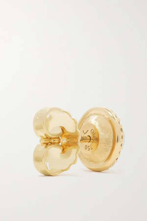 OLE LYNGGAARD COPENHAGEN Lotus Aquamarine And Diamond Earrings - Green