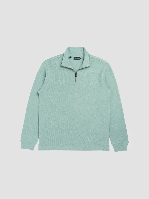 Rodd & Gunn Alton Ave Quarter-zip Sweater - Sage