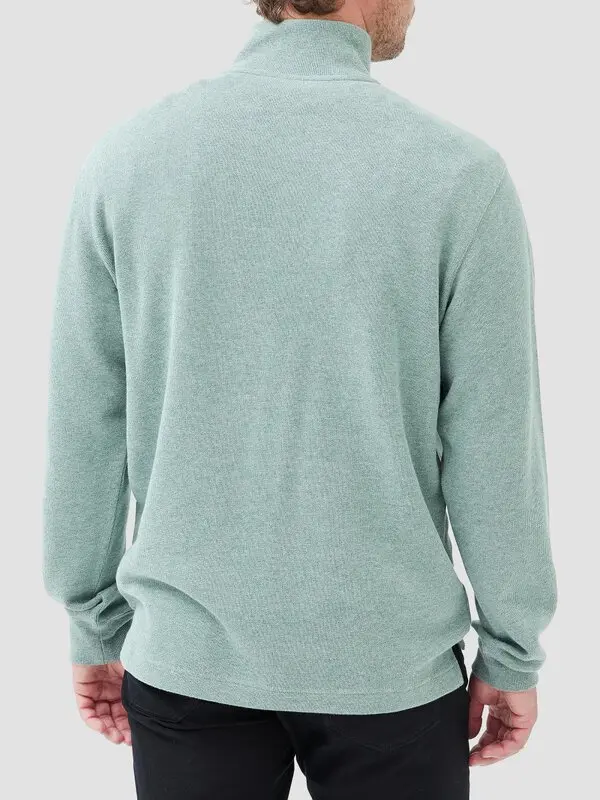 Rodd & Gunn Alton Ave Quarter-zip Sweater - Sage