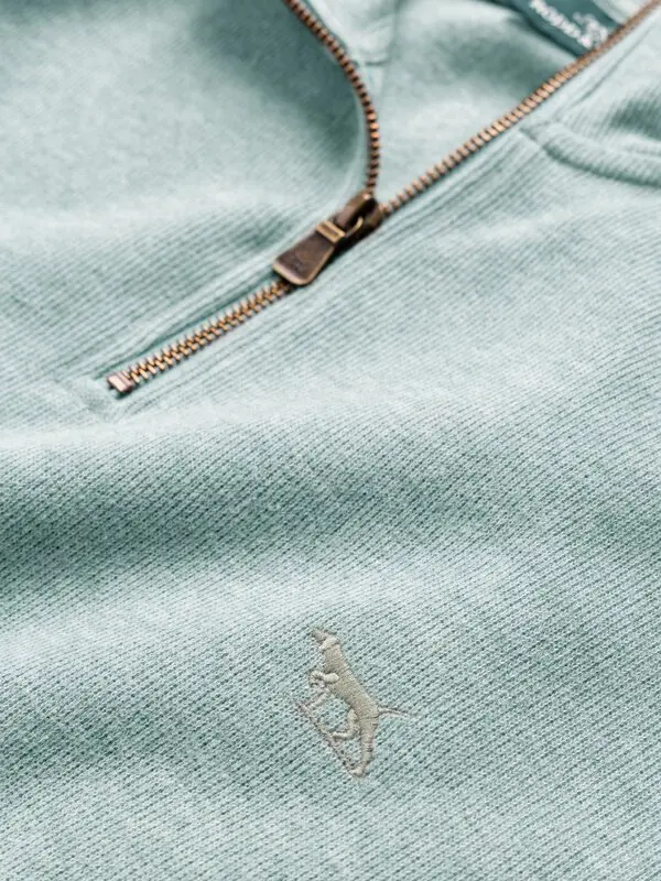 Rodd & Gunn Alton Ave Quarter-zip Sweater - Sage