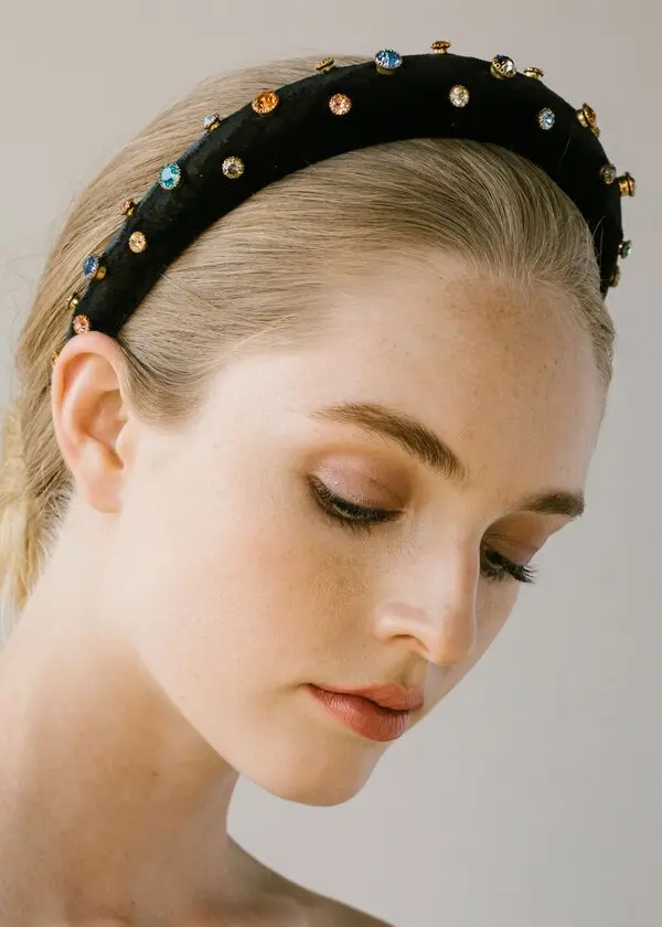 Jennifer Behr Joy Headband - Black Multi | Editorialist display picture 1
