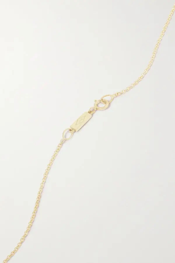 JENNIFER MEYER Medium Evil Eye Diamond And Emerald Necklace