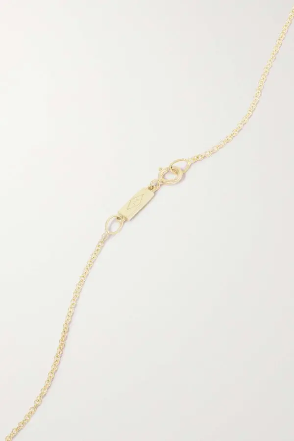 JENNIFER MEYER Medium Evil Eye Diamond And Emerald Necklace