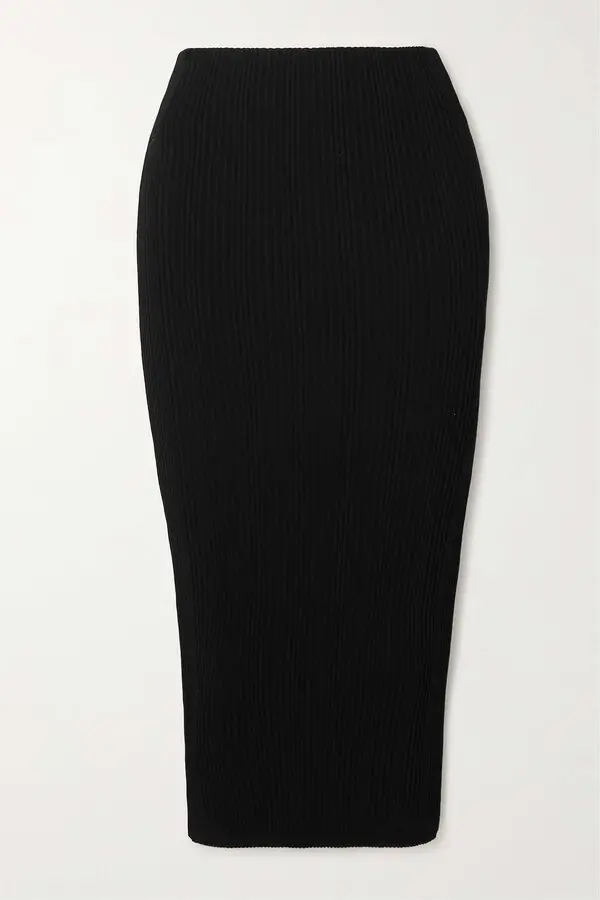 Ioannes Ribbed-knit Midi Skirt