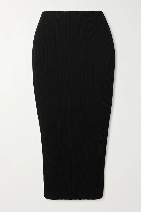Ioannes Ribbed-knit Midi Skirt