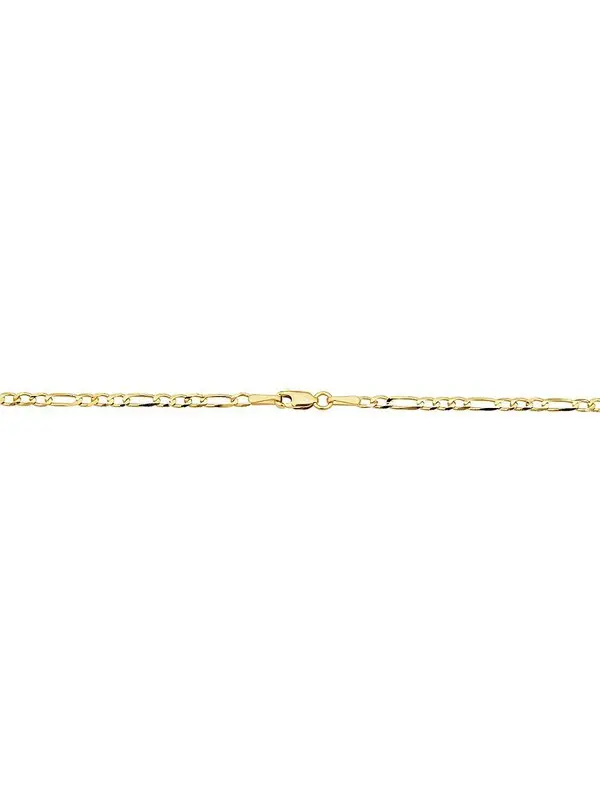 ORADINA 14k Yellow Solid Gold Florentine Figaro Petite Bracelet