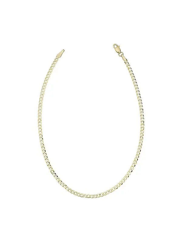 ORADINA 14k Yellow Solid Gold Carmine Curb Petite Bracelet