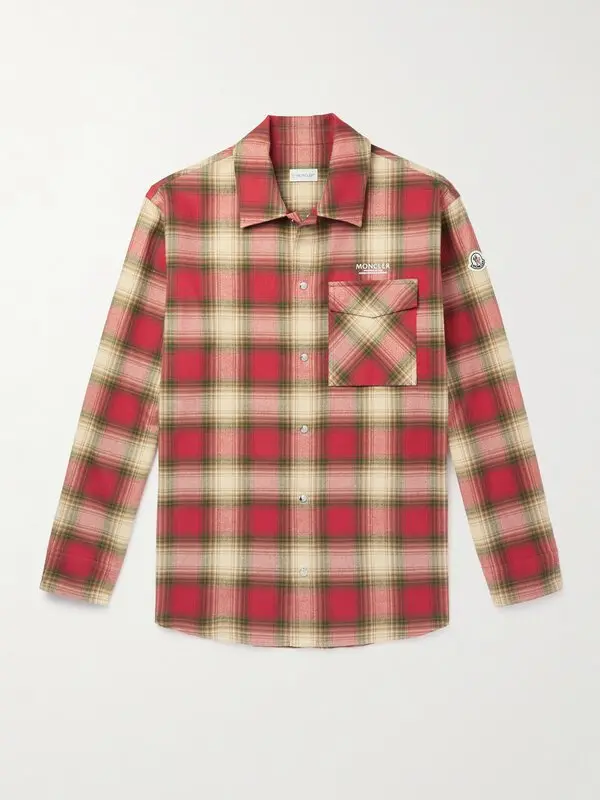 Moncler Checked Cotton-flannel Shirt