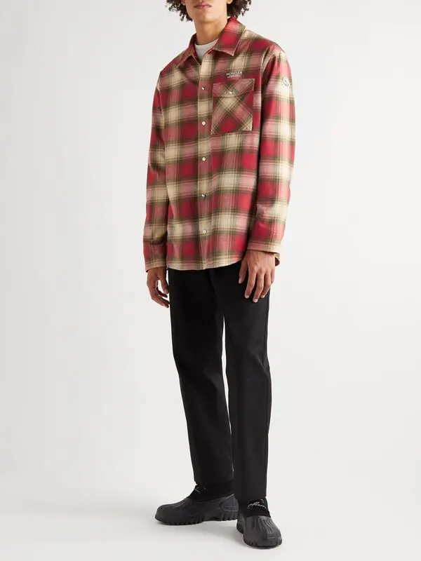 Moncler Checked Cotton-flannel Shirt