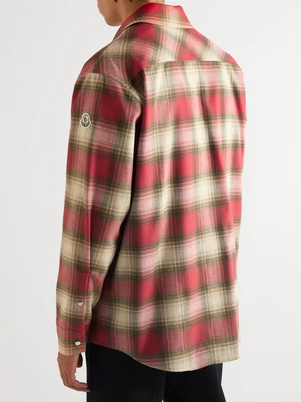 Moncler Checked Cotton-flannel Shirt