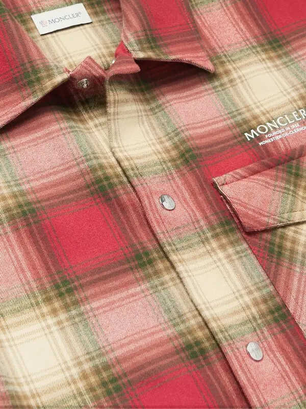 Moncler Checked Cotton-flannel Shirt