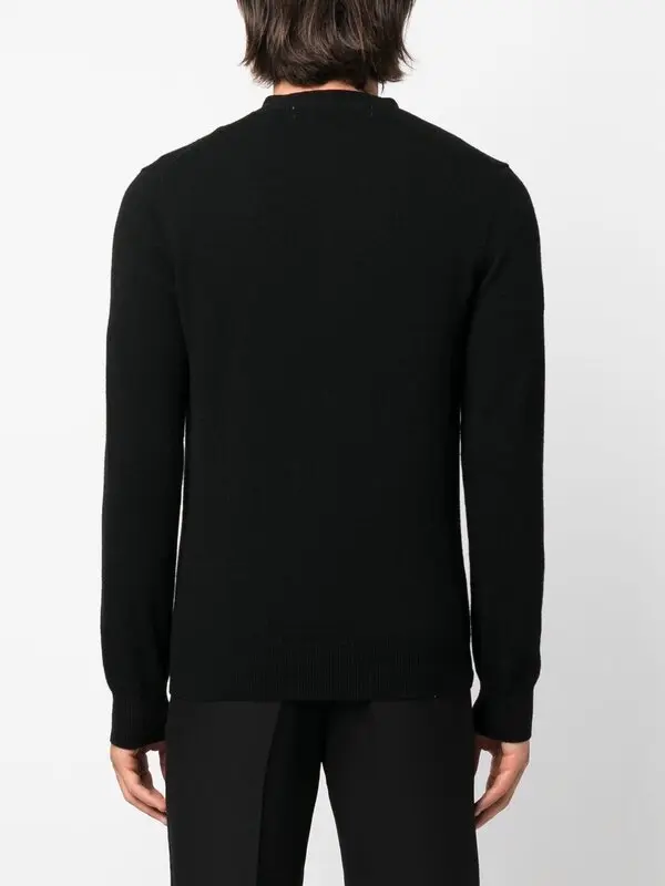 Play Comme Des Garcon Logo-patch Cardigan - Black