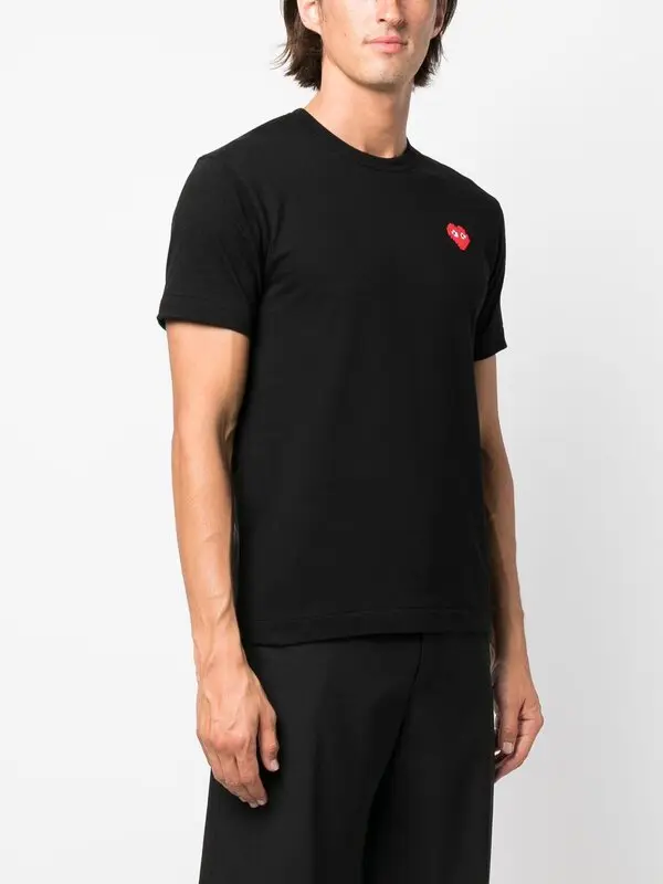 Play Comme Des Garcon Logo-patch Cotton T-shirt