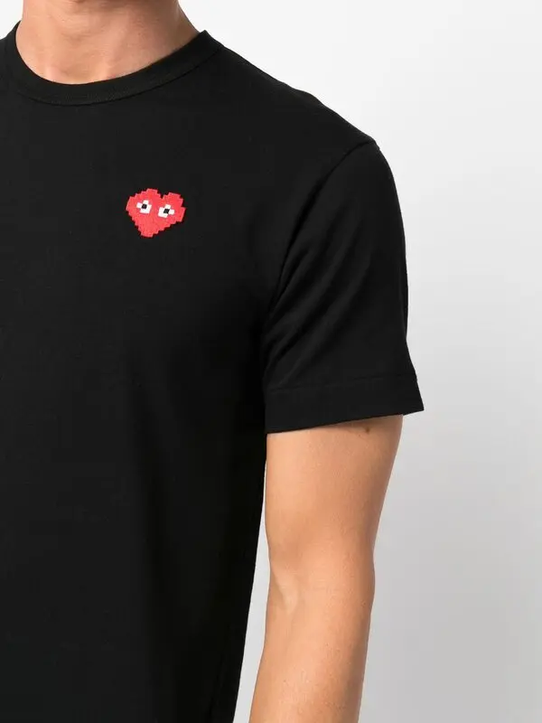 Play Comme Des Garcon Logo-patch Cotton T-shirt