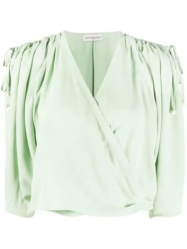 Veronique Leroy Ruched Wrap Blouse