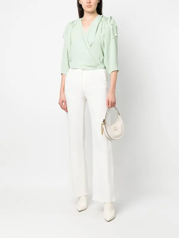 Veronique Leroy Ruched Wrap Blouse