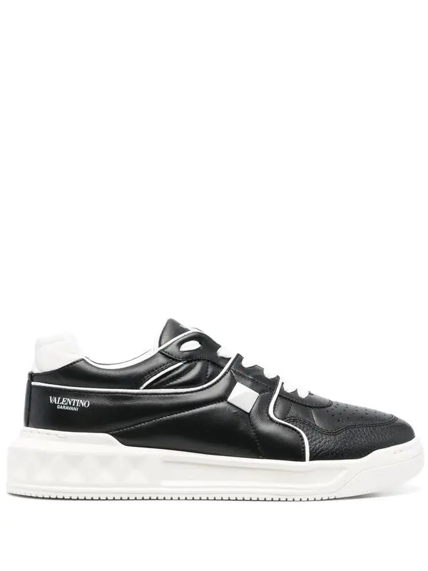 Valentino Garavani One Stud Low-top Nappa Sneakers - Black