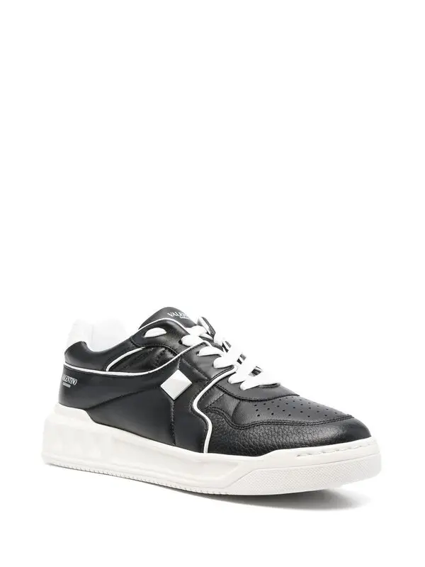 Valentino Garavani One Stud Low-top Nappa Sneakers - Black