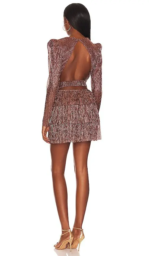 SABINA MUSAYEV X Solana Metallic Dress