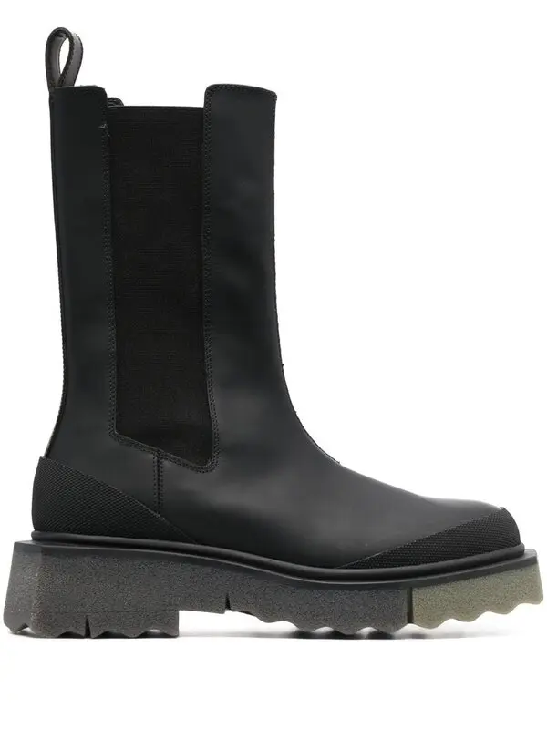 Off-White Calf Sponge Leather Chelsea Boots