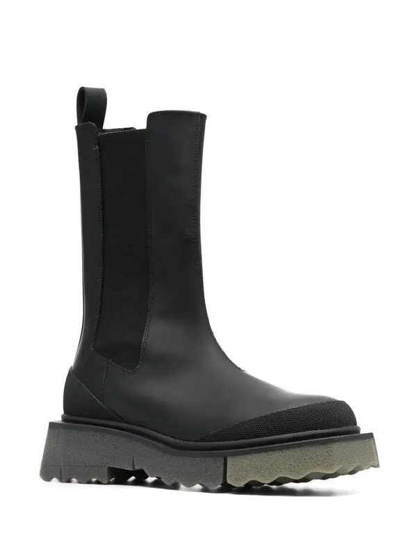Off-White Calf Sponge Leather Chelsea Boots
