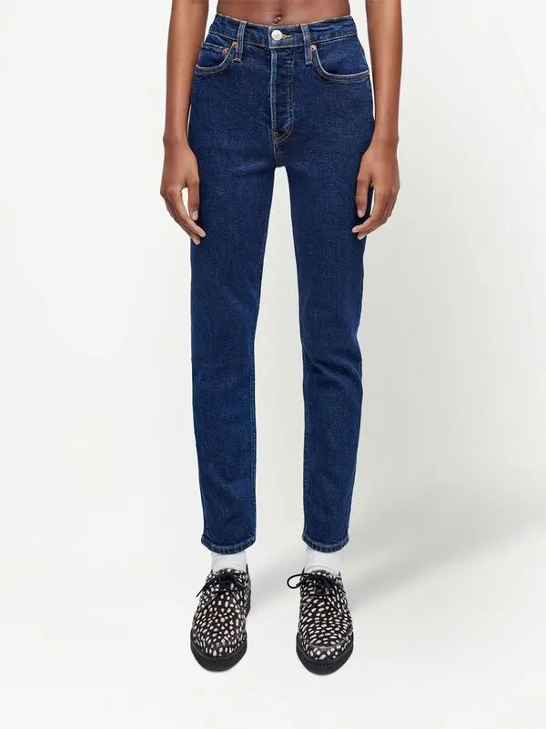 RE/DONE High-rise Ankle-length Jeans