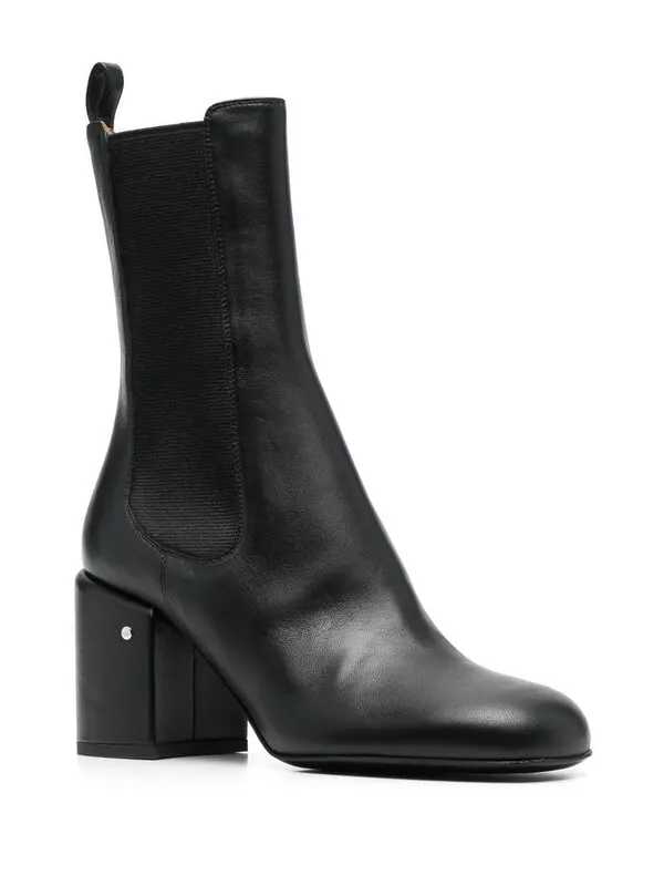 Laurence Dacade Block Heel Leather Boots - Black