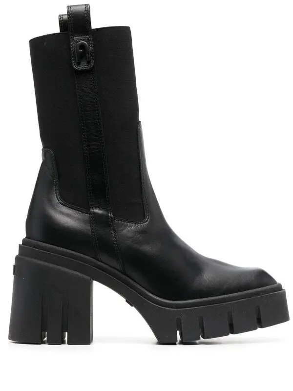Furla Ridged 95mm Block-heel Boots