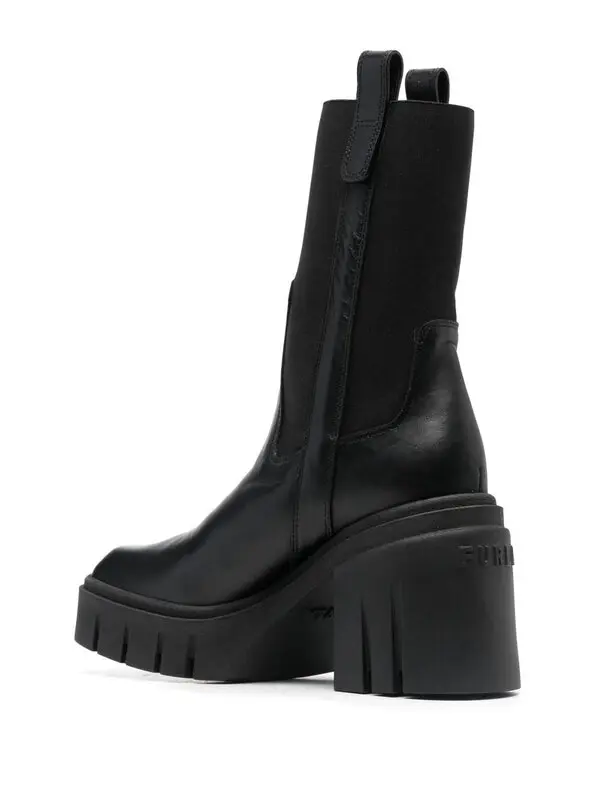 Furla Ridged 95mm Block-heel Boots