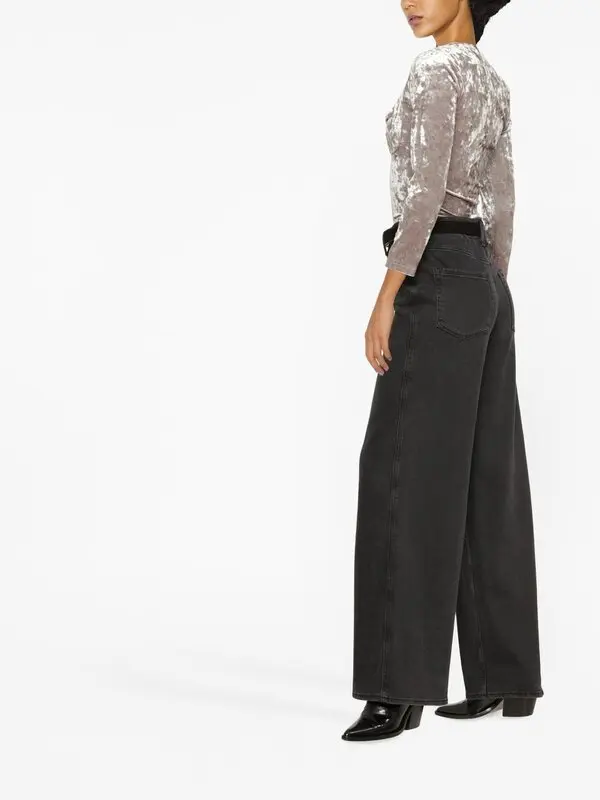 Isabel Marant Étoile Gubaia Velvet Top - Grey