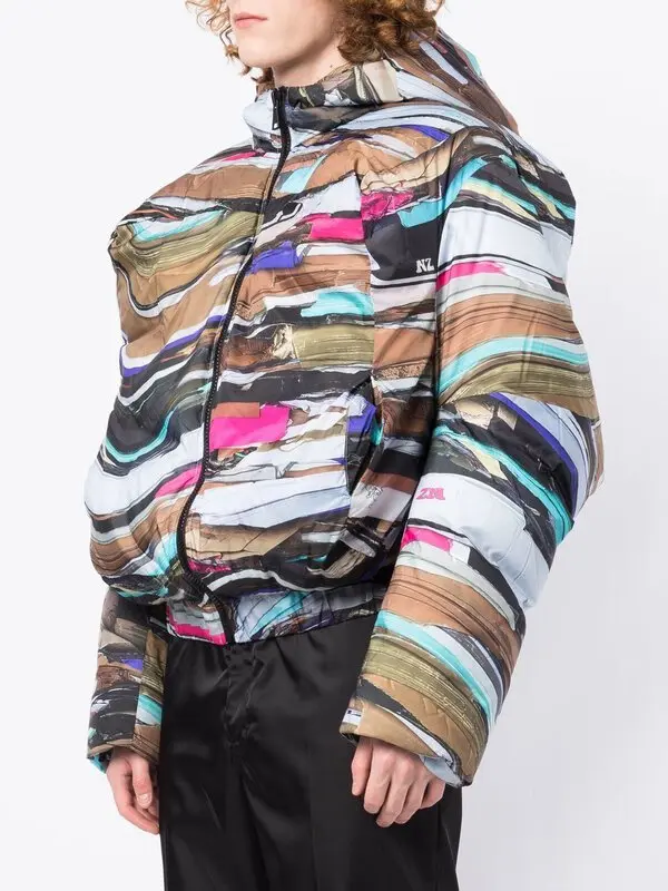 Natasha Zinko Puffer Boxy-cut Jacket - Multicolour