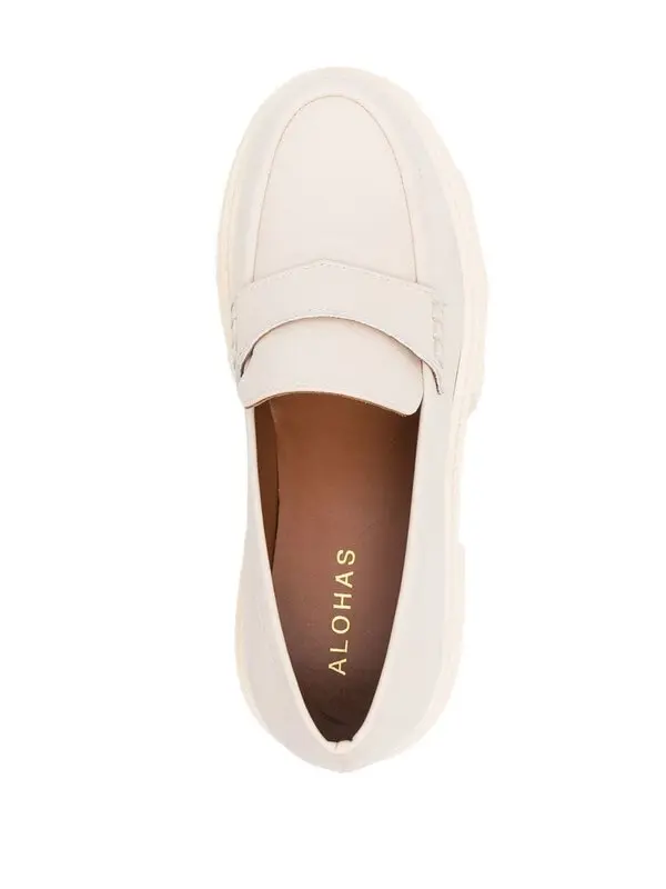 ALOHAS Trailblazer 55mm Leather Loafers - Neutrals