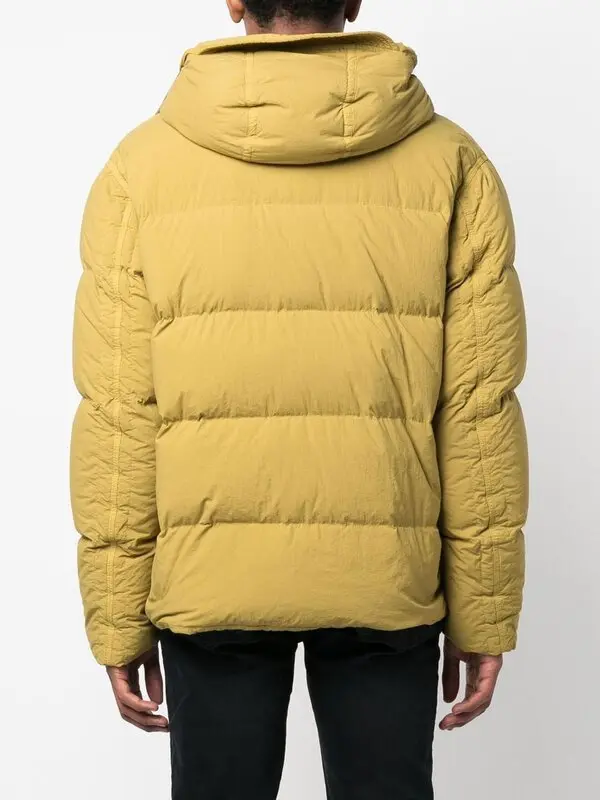 TEN C Hooded Down Puffer Jacket - Green