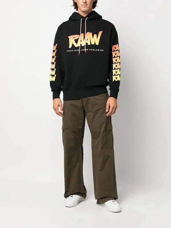 Aries Logo Print Hoodie