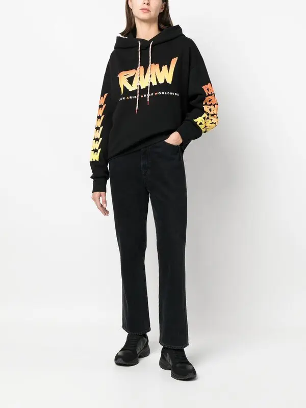 Aries Logo Print Hoodie